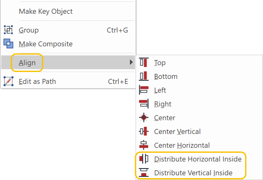 Aligning objects- Canvas Envision
